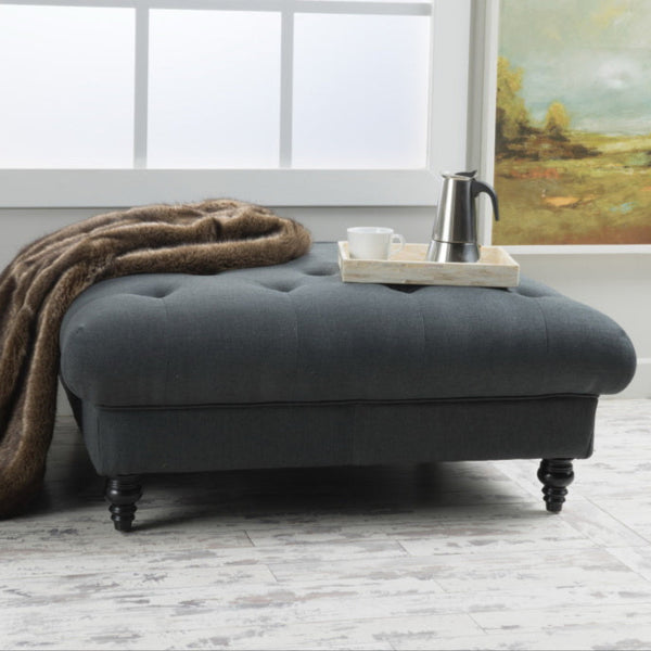 Dark grey footstool store
