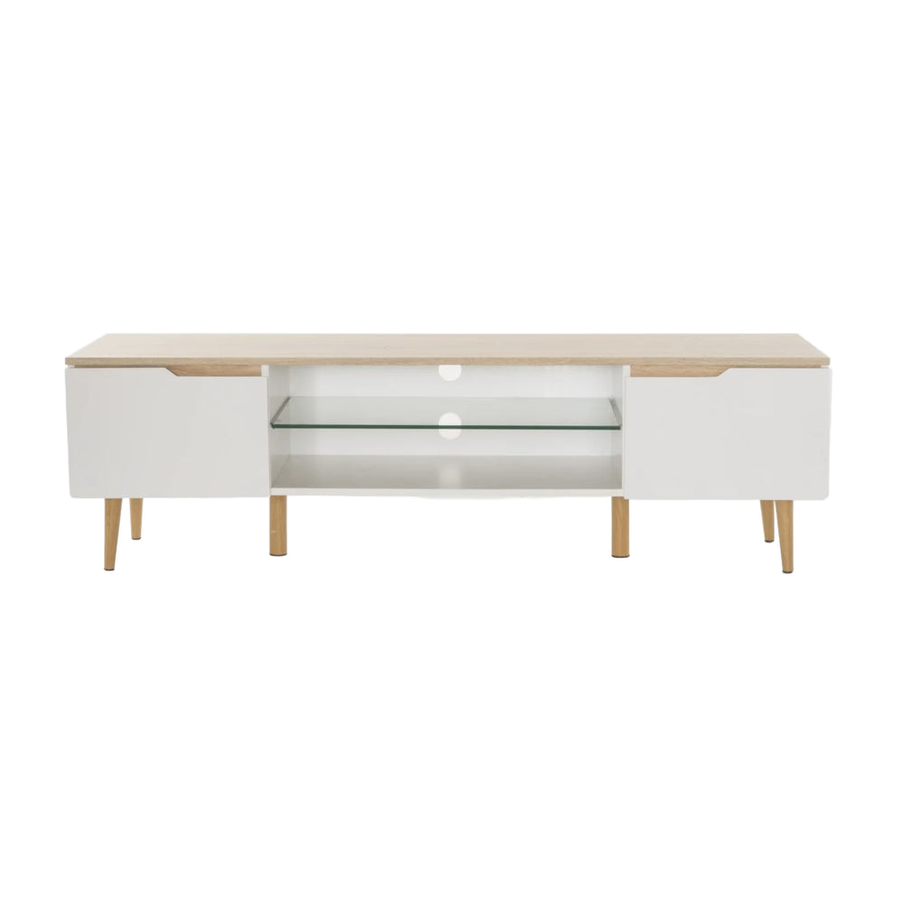 White & Oak Effect TV Unit – The Oak Outlet Co.