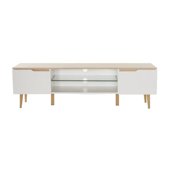White & Oak Effect TV Unit | The Oak Outlet Co.