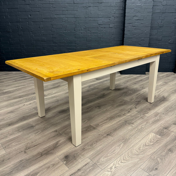 Chester White Painted & Oak, 1.6m Extending Dining Table PLUS 4x Imper ...