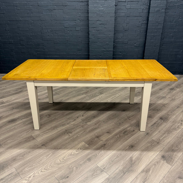 Chester White Painted & Oak, 1.6m Extending Dining Table PLUS 4x Imper ...