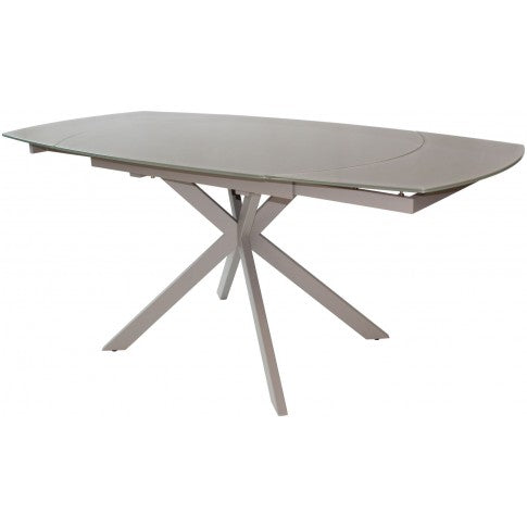 Flux Contemporary Motion Dining Table - Cappuccino | The Oak Outlet Co.