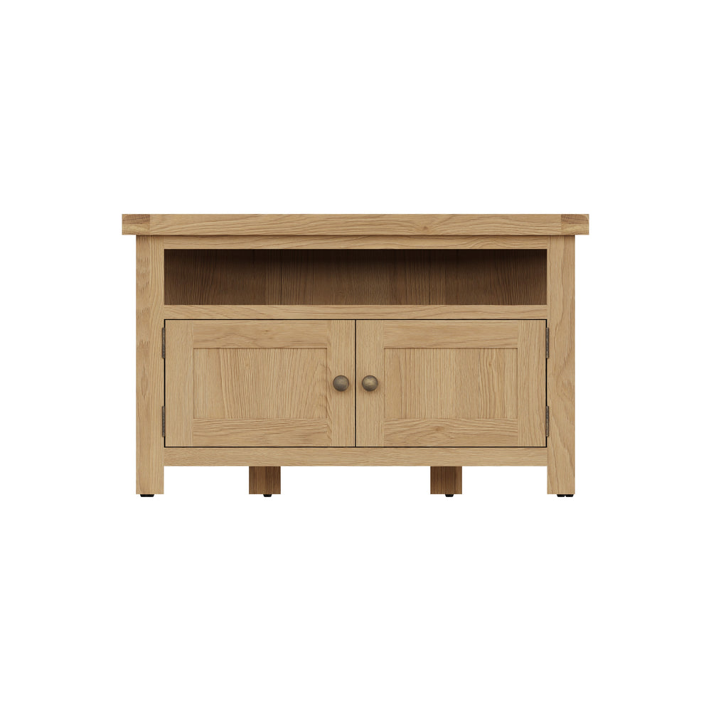 Oakdale Oak TV Unit - Corner – The Oak Outlet Co.